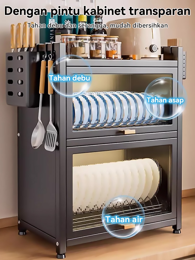 Jual Rak Piring Tertutup Rak Cuci Piring Stainless Pengering Piring ...