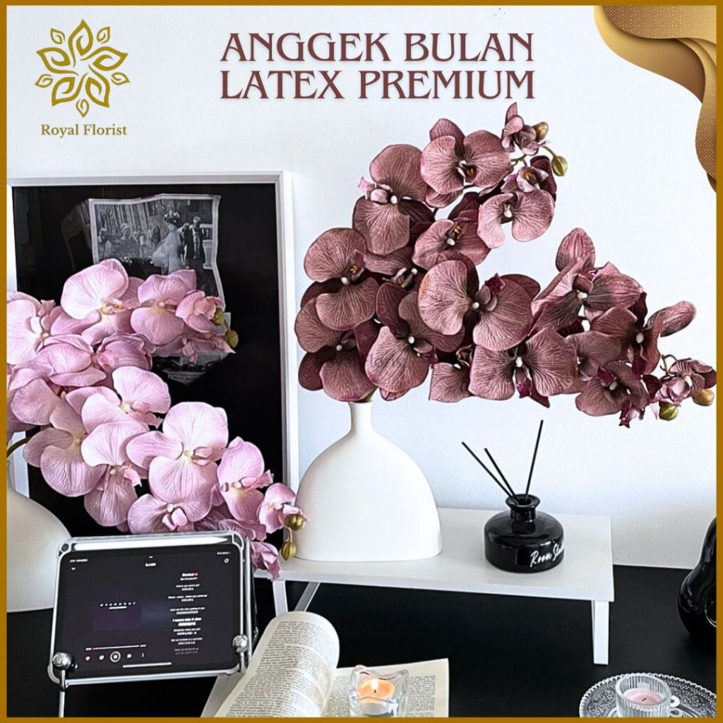 Jual Bunga Anggrek Latex Jumbo 9 Cabang/Bunga Anggrek Artificial ...