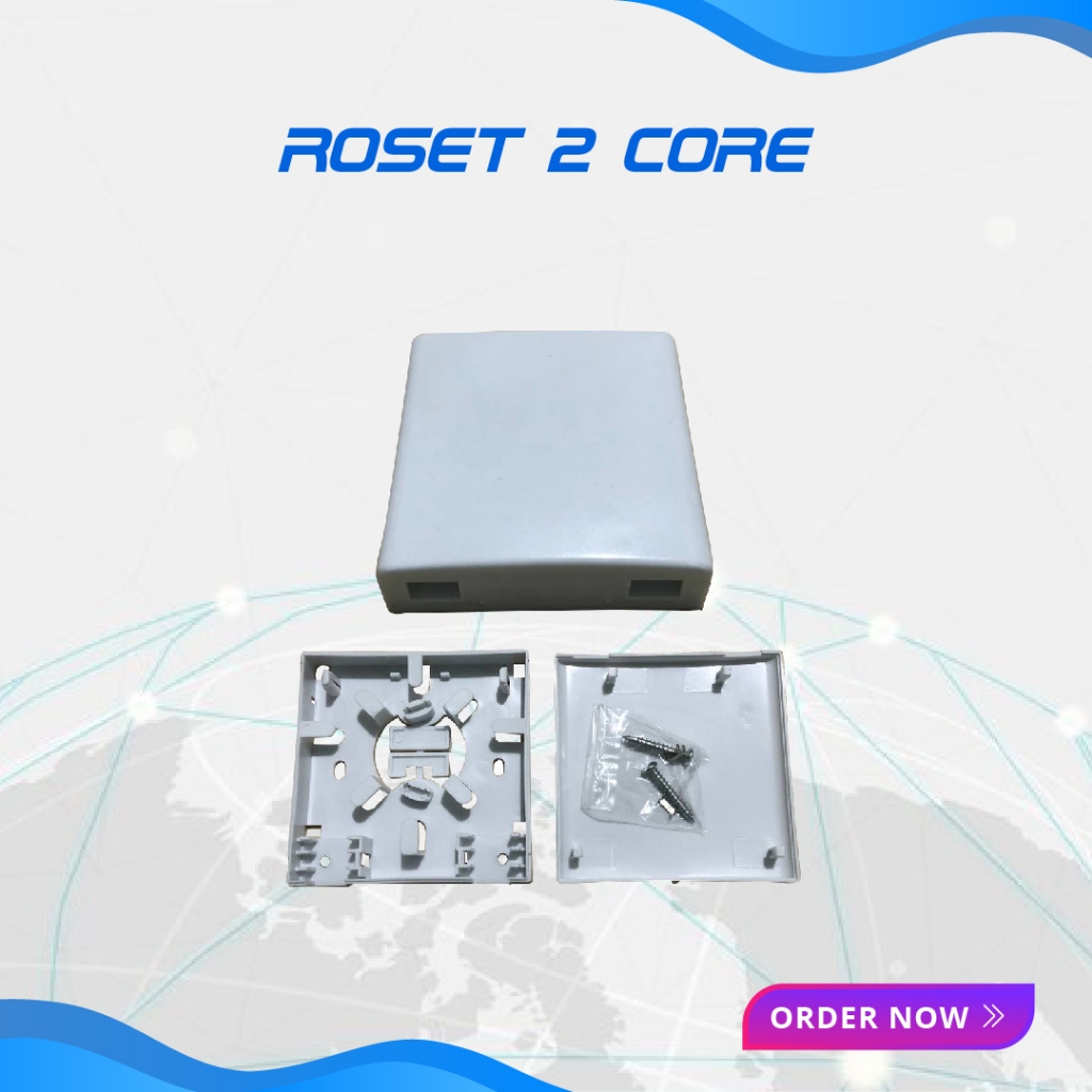 Jual Roset Fiber Optic 2 CORE / ROSET FTTH 2 CORE / ROSET PLASTIK 2 ...