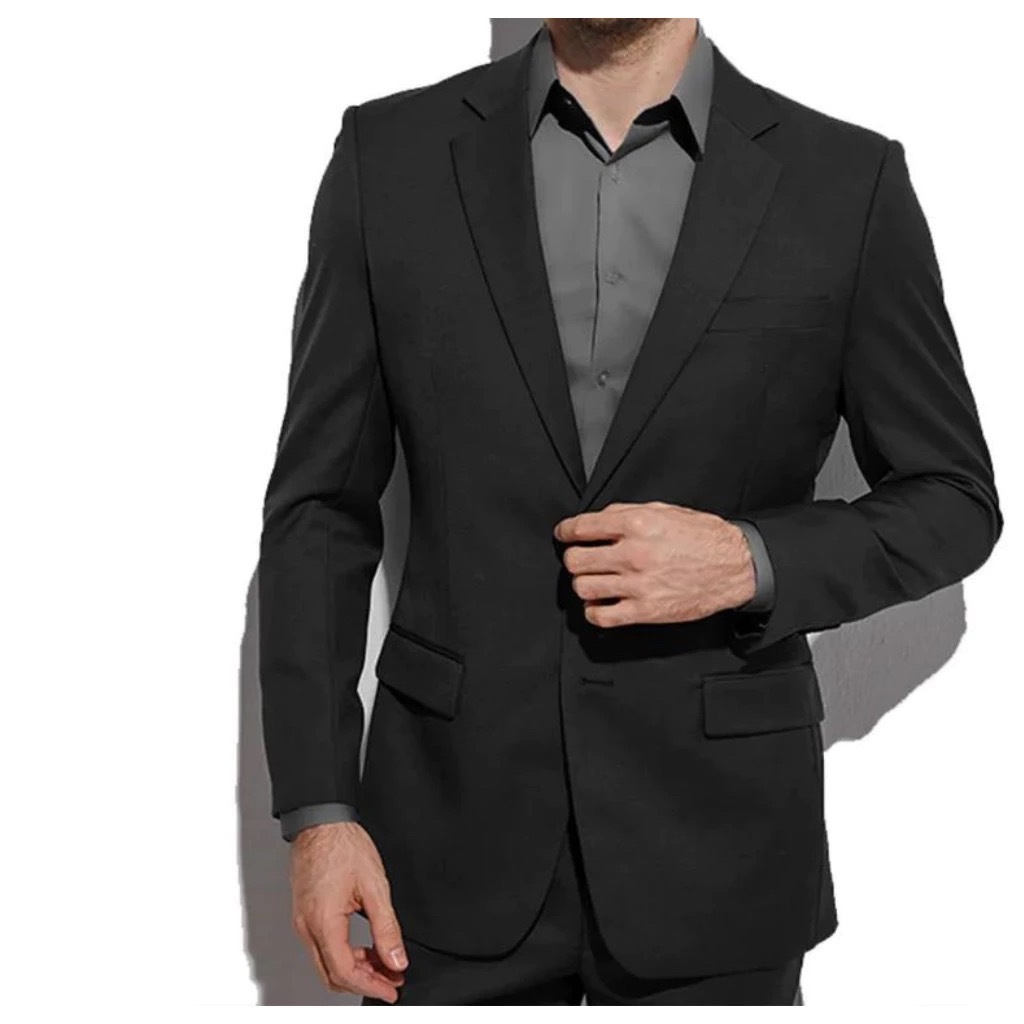 Jual Allipant - Jas Blazer Pria Hitam Slimfit Kancing 2 Formal Wisuda Pengantin Terbaru S M L XL ...
