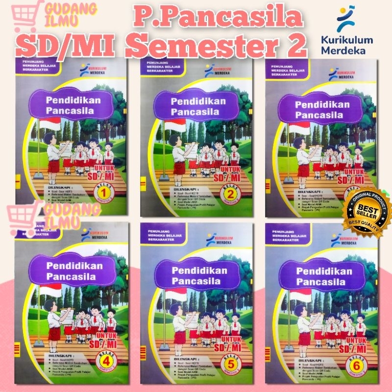 Jual Lks PKN / Pendidikan Pancasila SD/MI Kelas 1 2 3 4 5 6 Semester 2 kurikulum Merdeka l Putra ...