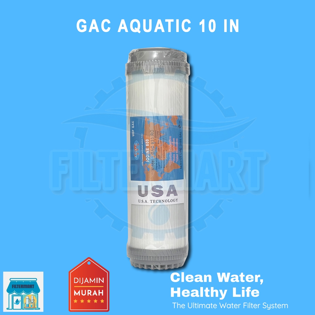 Jual CATRIDGE FILTER AIR GAC 10” USA / FILTER GRANULAR ACTIVATED CARBON ...