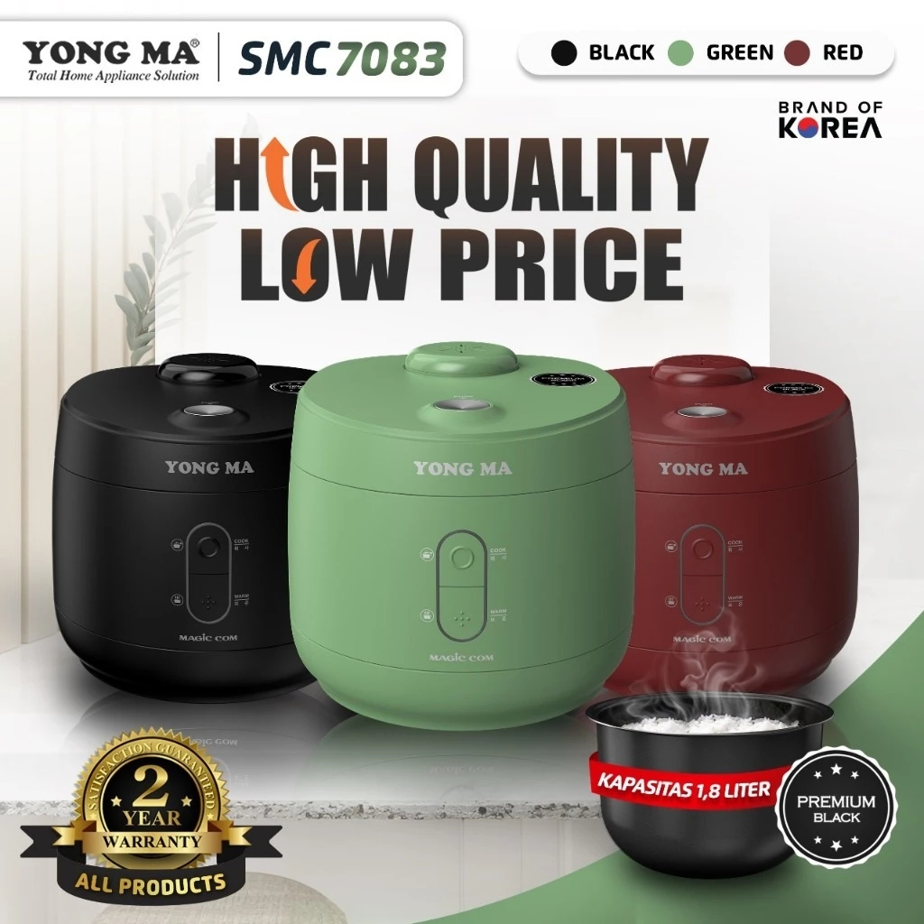 Jual Penanak Nasi / Rice Cooker / Magic Com Yongma SMC7083 1.8L Garansi 2 Tahun SMC 7083 ...