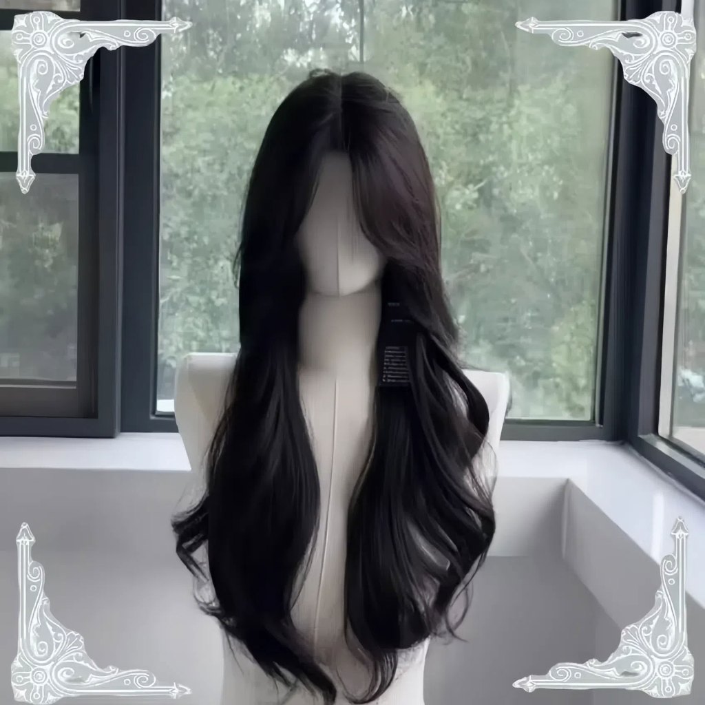 Jual Wig wanita full wig korean style kepala layer wave wig rambut ...