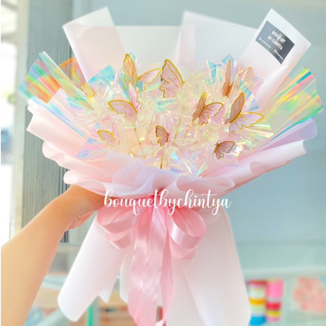 Jual BUKET KUPU KUPU LED / BUTTERFLY BOUQUET / BUKET WISUDA KUPU KUPU ...