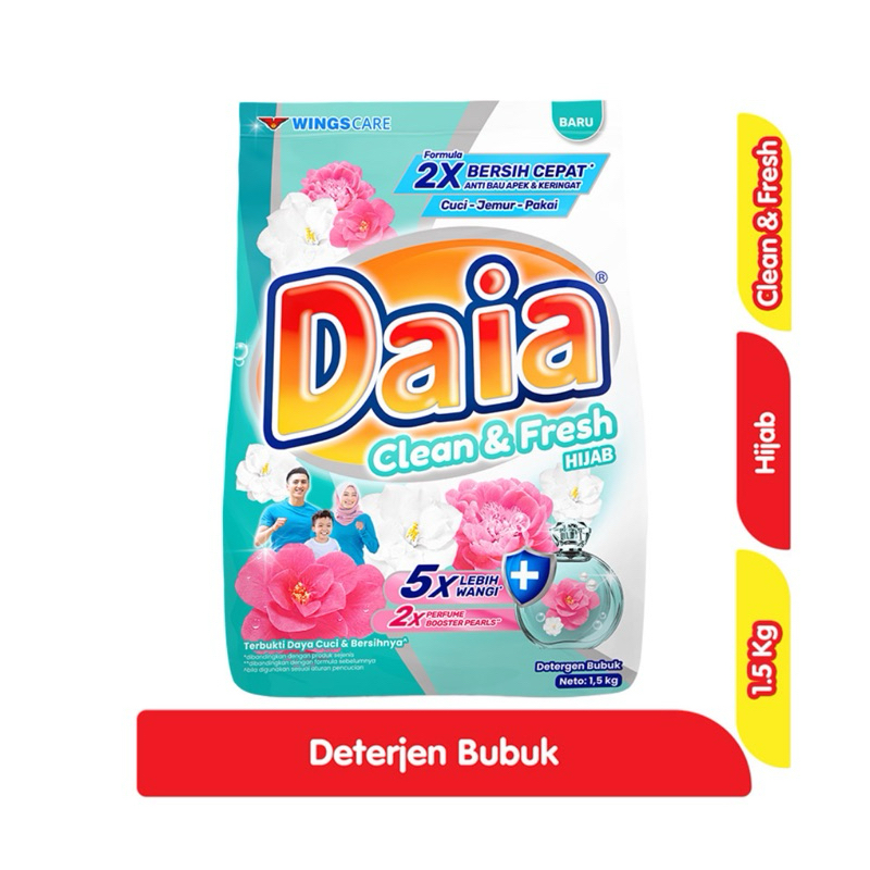 Jual Daia Detergent Bubuk Hijab Clean & Fresh 1.5 Kg | Shopee Indonesia
