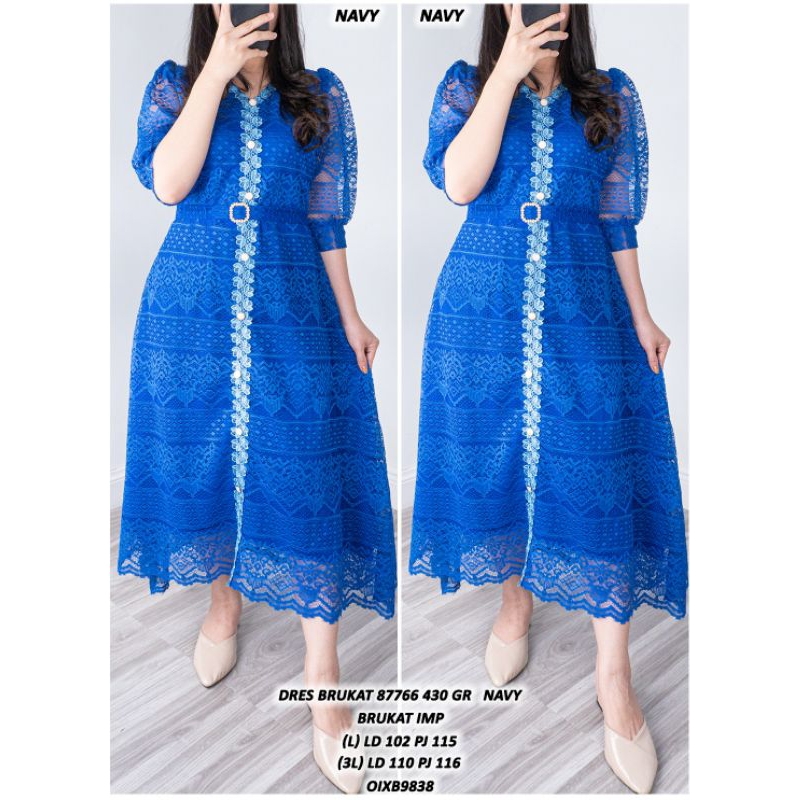 Jual DRESS BRUKAT PREMIUM DRESS BANGKOK SIDI BAPTIS NATAL BAJU KE GEREJA WHITE DRESS ASD 877666 ...