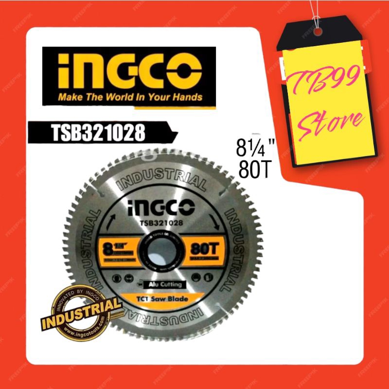 Jual Mata Potong Aluminium INGCO 8-1/4" 80T / Circular Saw Blade Ingco | Shopee Indonesia