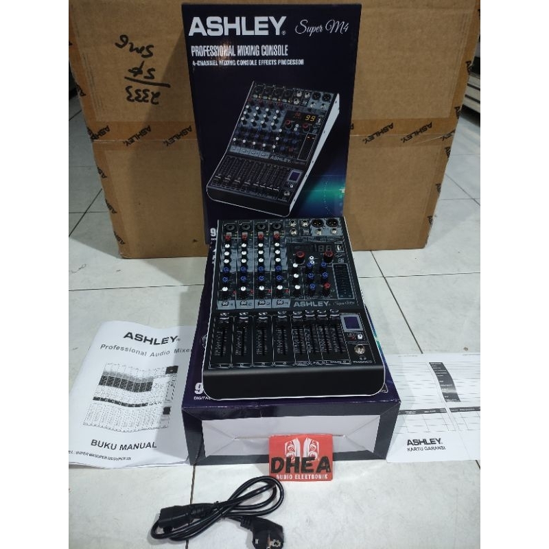 Jual MIXER ASHLEY SUPER M4 6 CHANNEL M 4 M-4 6CH usb bluetooth original garansi resmi | Shopee ...