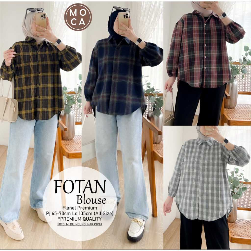 Jual FOTAN BLOUSE FLANEL PREMIUM TEBAL HALUS ADEM NYAMAN KEKINIAN BY ...