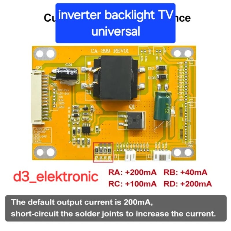 Jual INVERTER BACKLIGHT TV UNIVERSAL DRIVER INVERTER CA 399 MODUL ...
