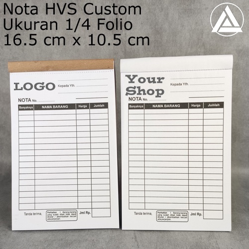 Jual Cetak Nota ukuran 1/4 FOLIO NCR Custom Desain Suka Suka / Cetak ...