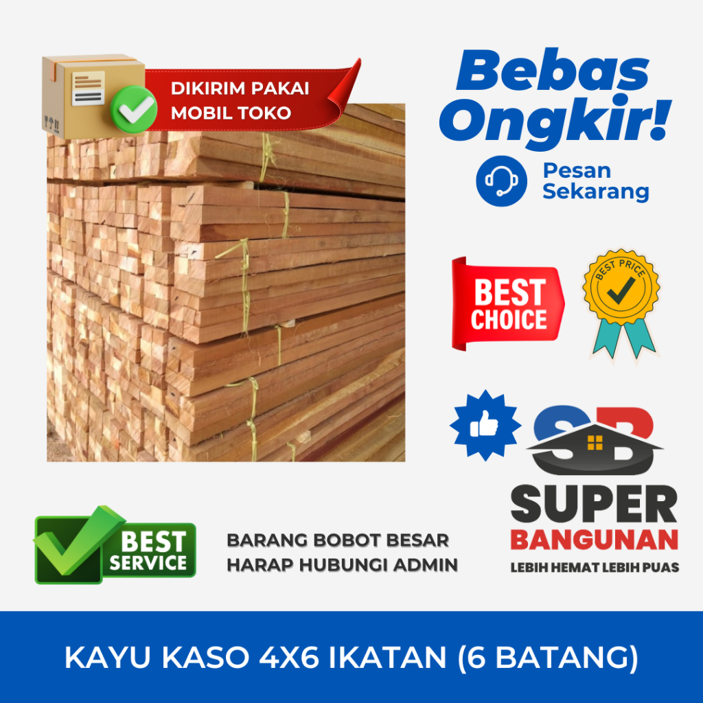 Jual KAYU KASO 4X6 IKATAN (6 BATANG) (A) | Shopee Indonesia