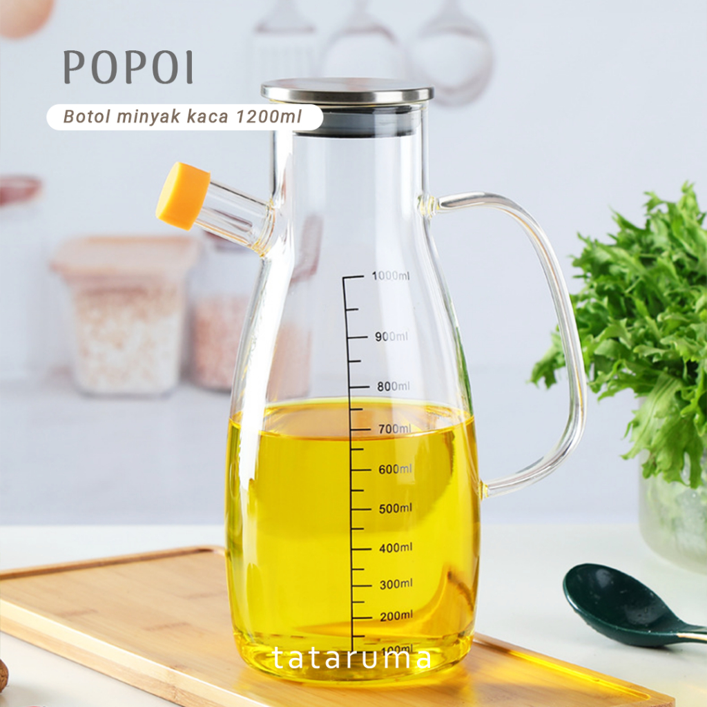 Jual TATARUMA Popoi - Oil Jar Tempat Minyak dengan Penutup Kaca ...