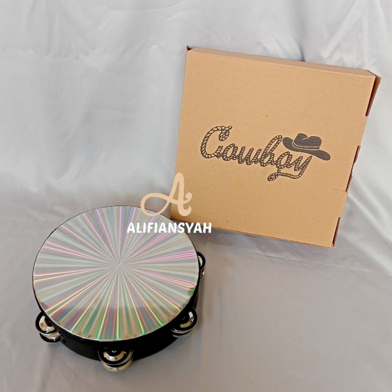 Jual tamborin hologram double ring ukuran 6inch 8inch dan 10inch ...