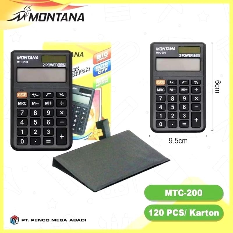 Jual kalkulator mtc 200 ukuran saku kalkulator anak sekolah | Shopee ...