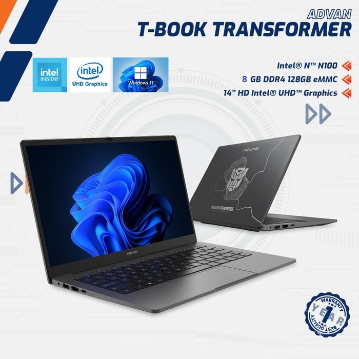Jual Laptop ADVAN Tbook x Transformer Intel N100 8GB eMMC 128GB Win11 ...