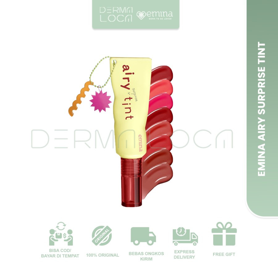 Jual Emina Airy Surprise Tint 3 g + Keychain - Lip Tint Ringan ...