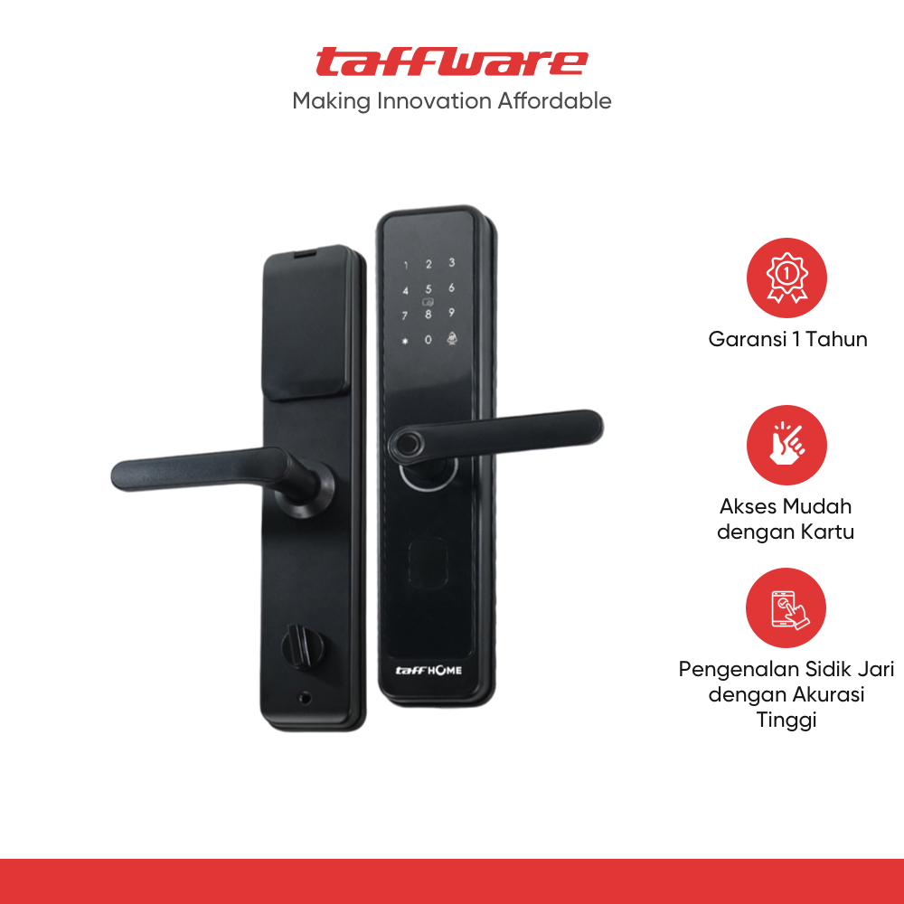 Jual TaffHOME Smart Door Lock Bluetooth Password Fingerprint Card TTLock - S203 | Shopee Indonesia