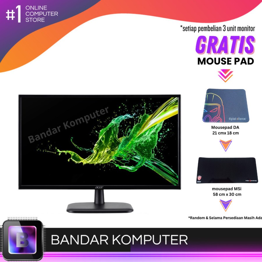 Jual Monitor Acer LED EK221QH Full HD 22" INCH EK221Q Hbi | Shopee ...