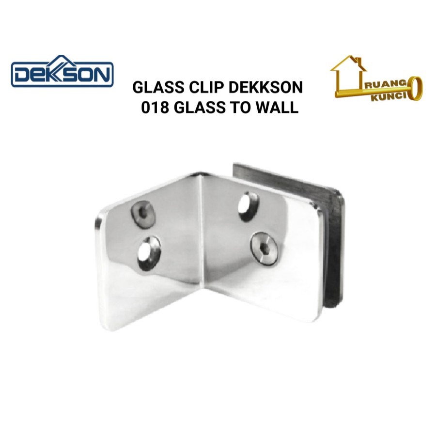 Jual GC 018 Glass Clip L Dekkson Jepitan Klip Pintu Dekson Kaca ke Tembok | Shopee Indonesia
