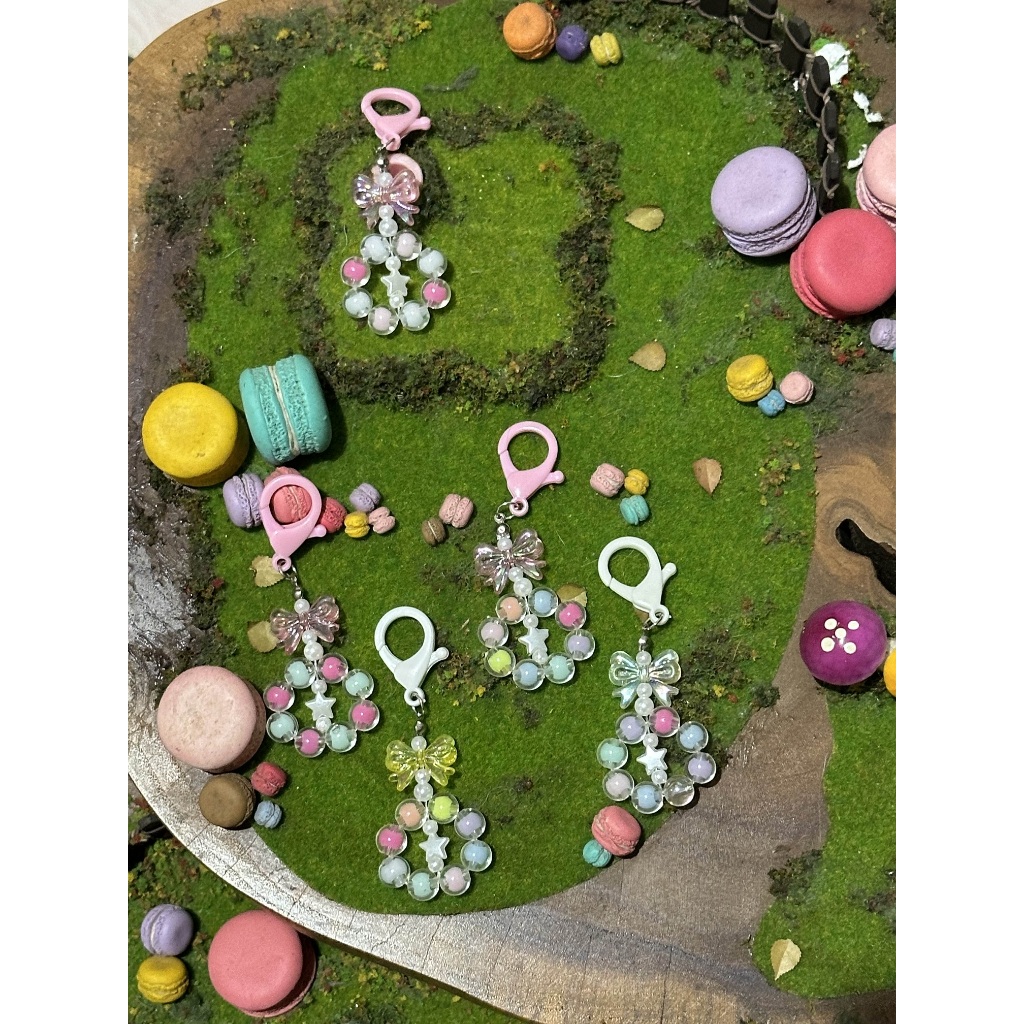 Jual Ribbon Macaron Keychain | Gantungan Pita Macaron | Shopee Indonesia