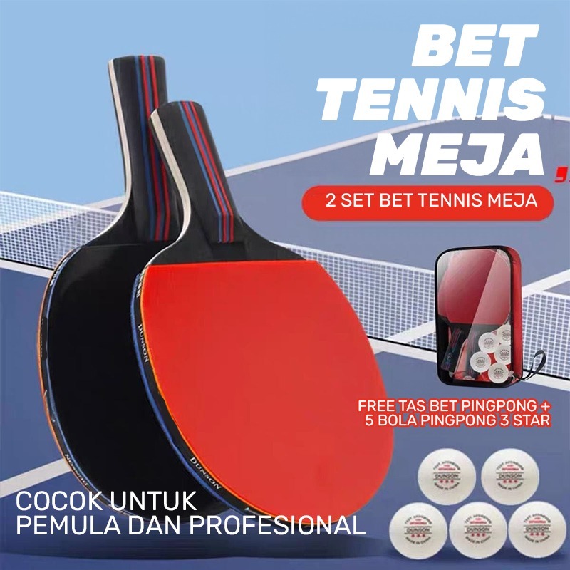 Jual BBAK Bet Pingpong Meja Tennis Pingpong Bad Raket Tenis Meja Isi 2 ...