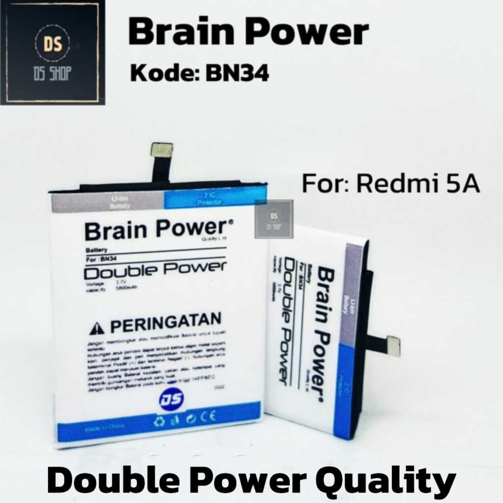 Jual Double Power BN 34 Baterai Xiaomi Redmi 5A BN34 Ori Batrai Batre ...