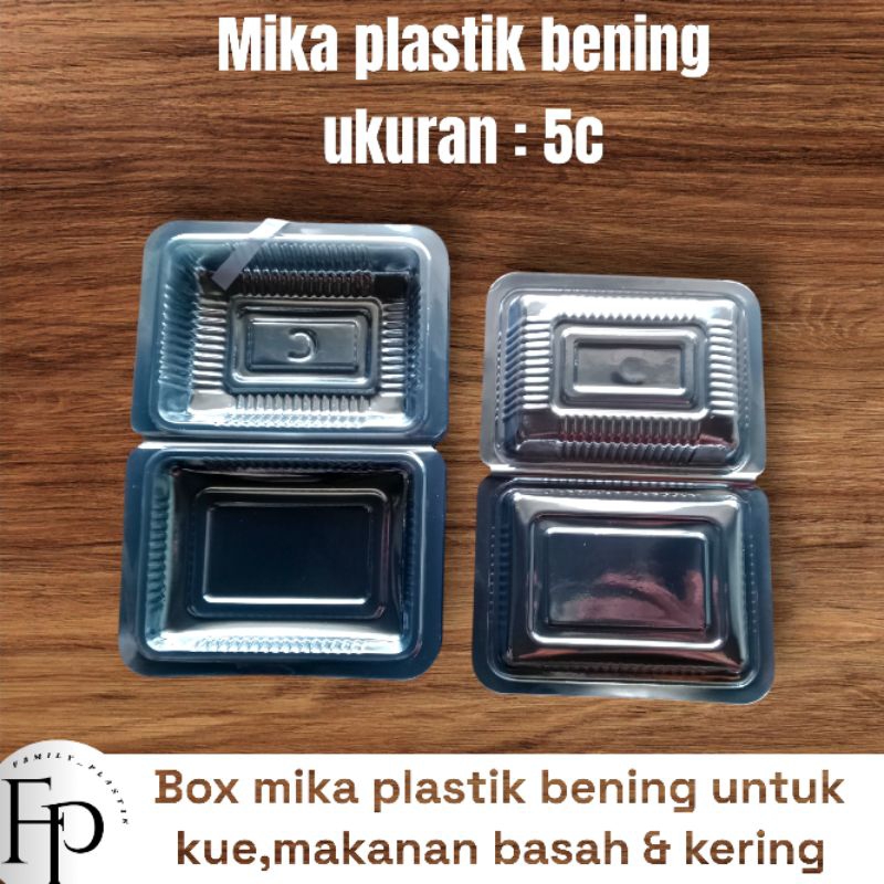 Jual mika box plastik 5c 1pack isi 100 pcs || mika plastik || box mika ...