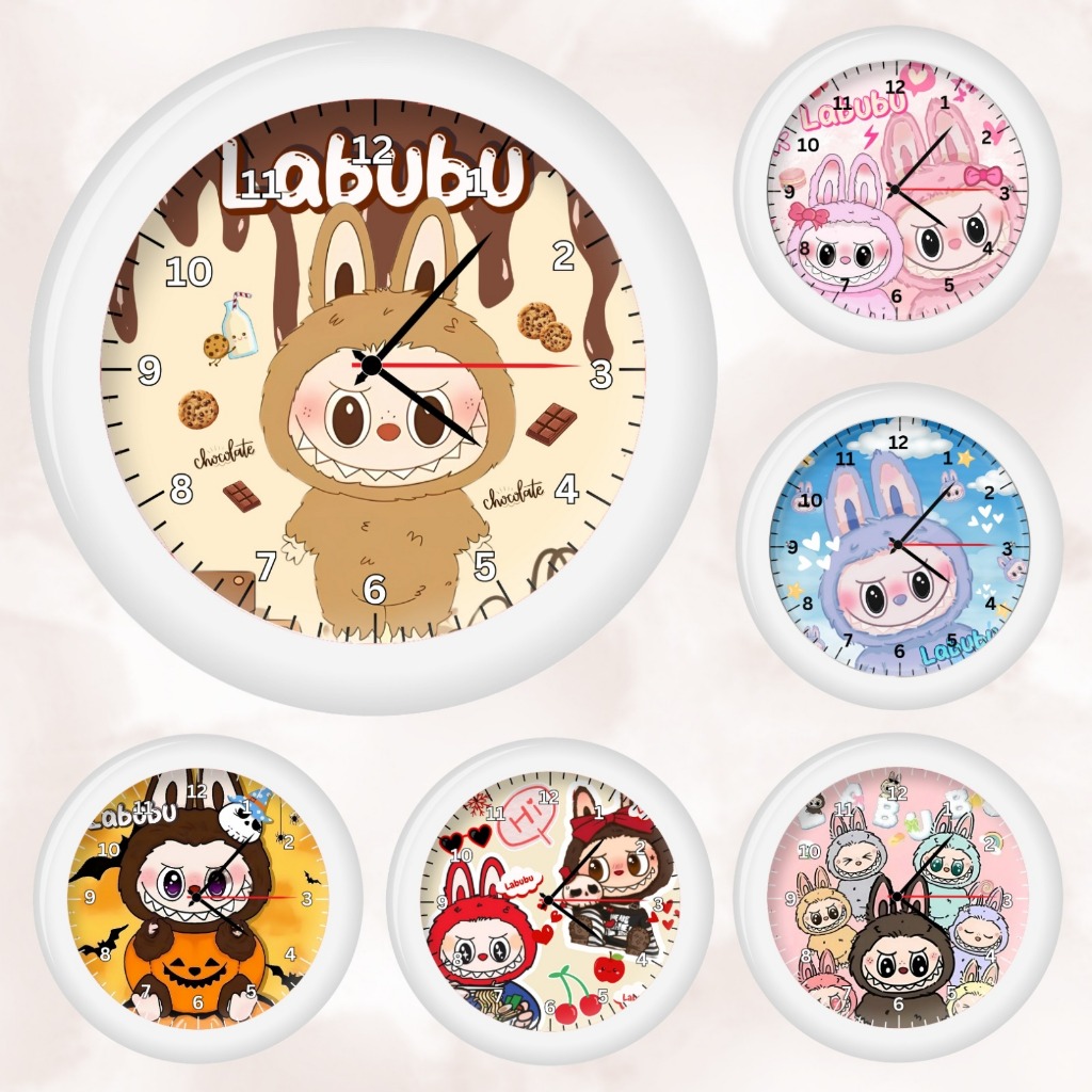 Jual Jam Dinding Besar Karakter Labubu Lucu Dan Unik Diameter 30cm ...