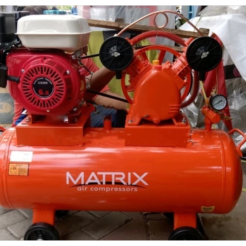 Jual kompresor matrix 1/2 hp 2 piston dengan tabung 60 liter ...