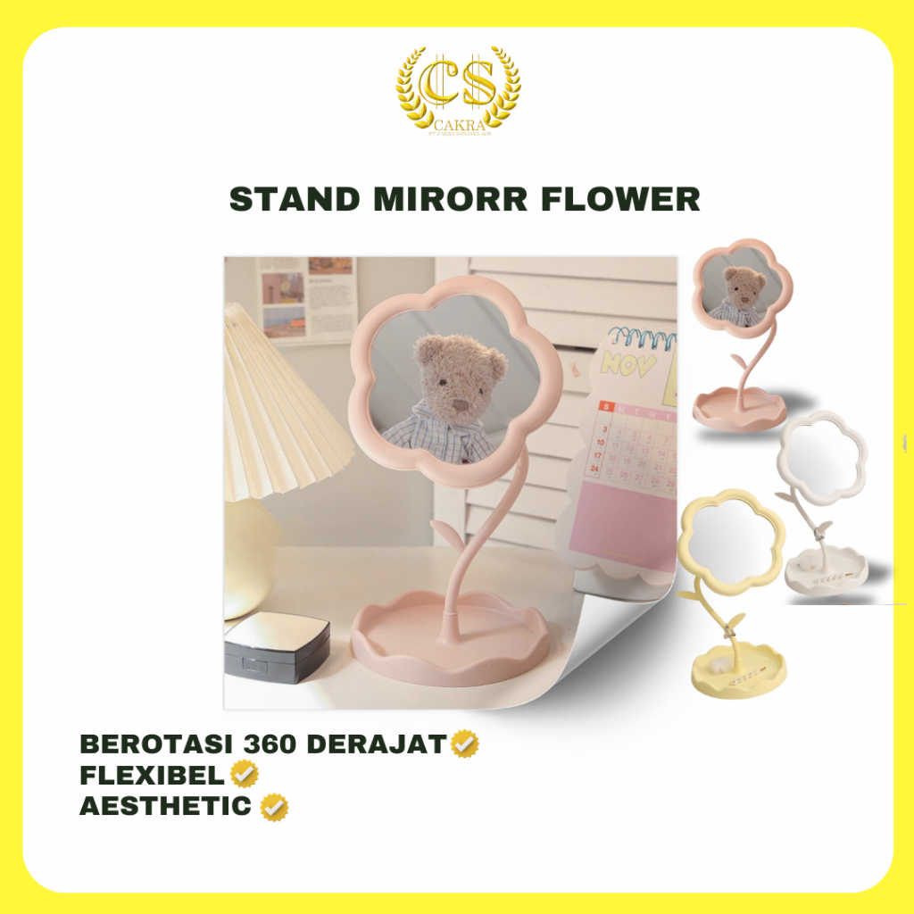 Jual Stand Mirorr Flower Kaca Meja Rias Serbaguna / Cermin Bunga ...