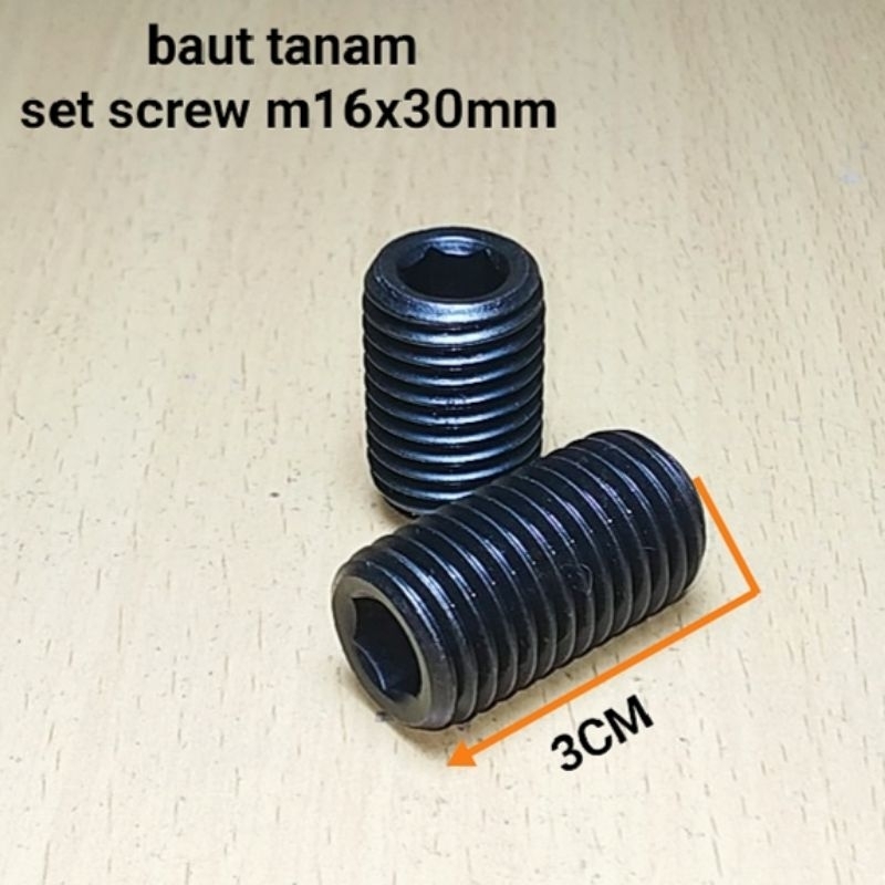 Jual baut L tanam m16x30mm pitch drat 2,0 baut Lset set screw ltk ...