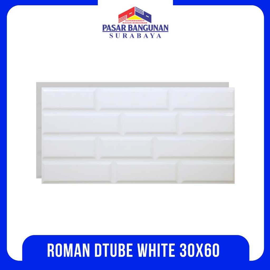 Jual Keramik Roman dTube White 30x60 KW 1 Glossy | Shopee Indonesia