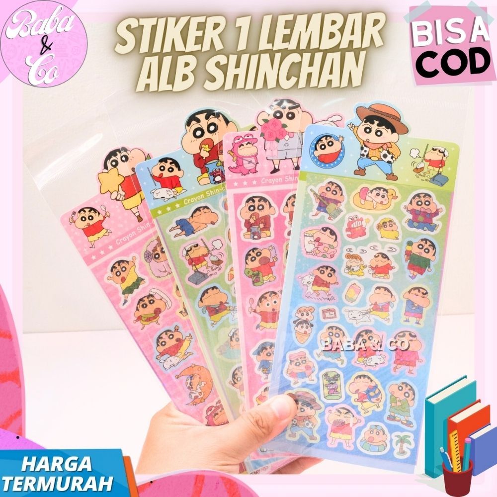 Jual STIKER SHINCHAN ALB 1 LEMBAR STIKER LABEL SINCHAN LUCU UNIK MURAH ...
