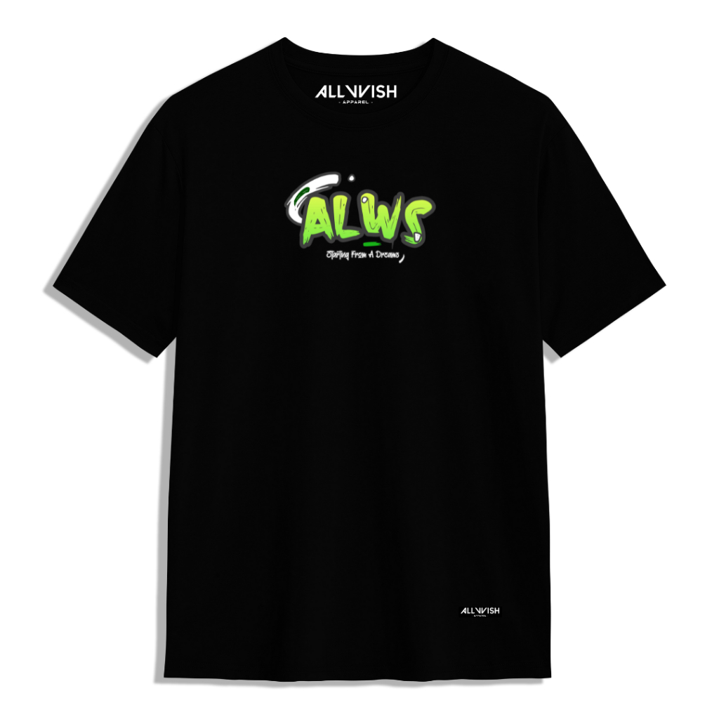 Jual Baju Pria Distro Hitam Original Allwish Apparel Cotton 24s - Green ...