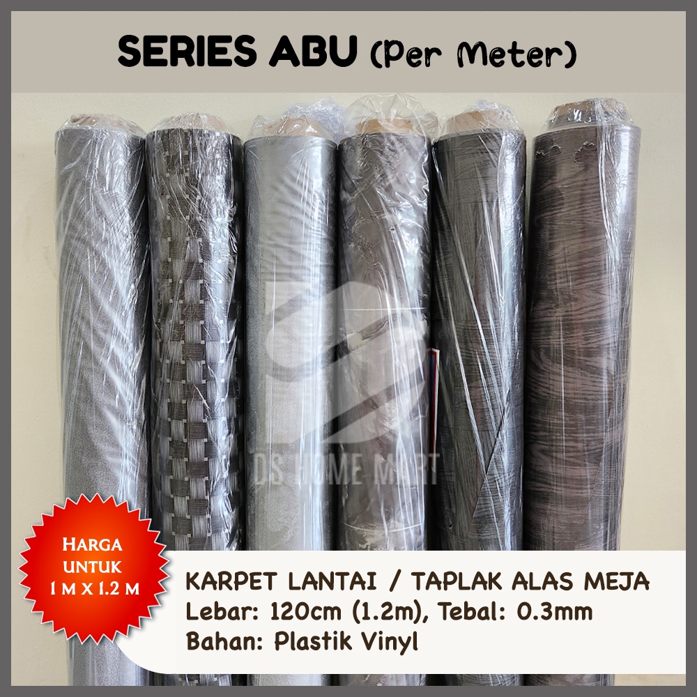 Jual KOLEKSI ABU (PER METER): Karpet Lantai Plastik Vinyl Murah Alas ...