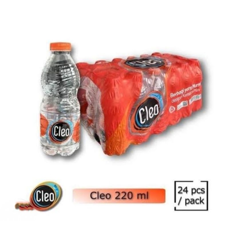 Jual Air Mineral Cleo Kemasan botol 220 Ml | Shopee Indonesia