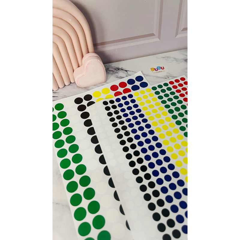Jual Sticker Label Color Dot / Stiker Bulat / Stiker Warna Bulat ...