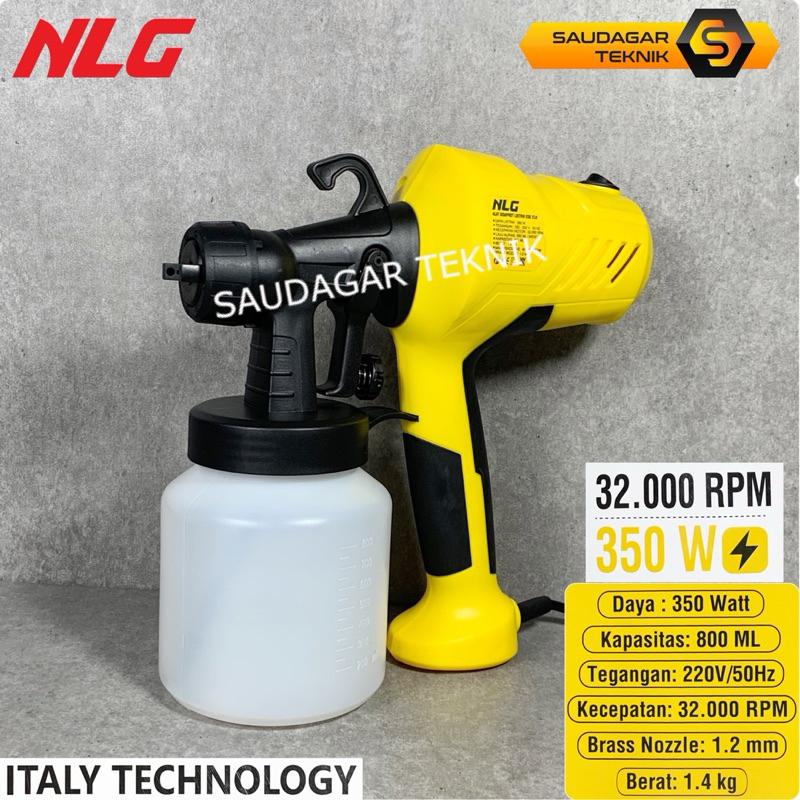 Jual Spray Gun Listrik NLG Nozzle Kuningan Alat Semprot Cat Minyak ...