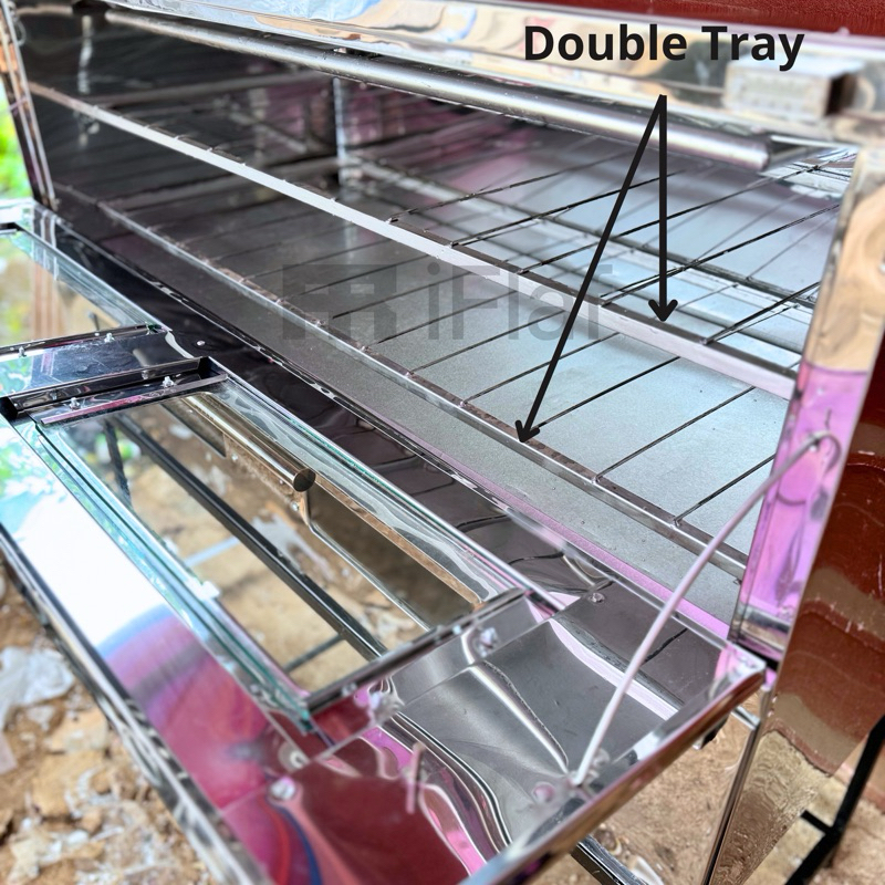 Jual Oven Gas api atas bawah stainless besar ukuran 120x55x70 cm - open ...