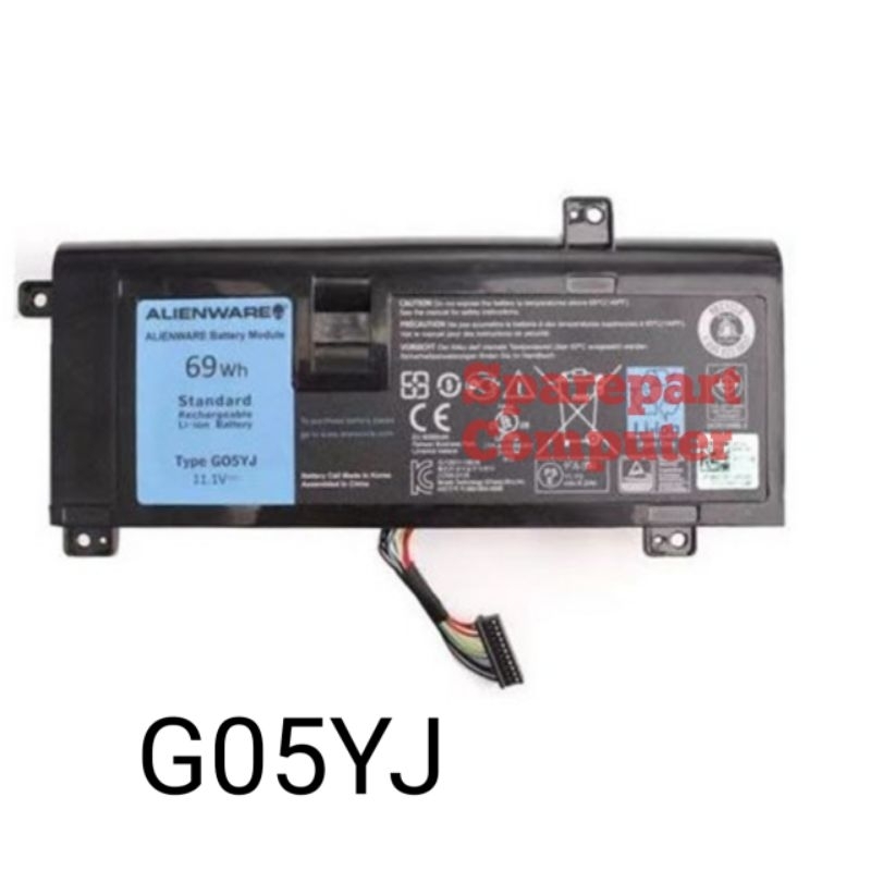 Jual Baterai Batre G05YJ 0G05YJ untuk Del Alienware 14 P39G A14 M14X R3 ...