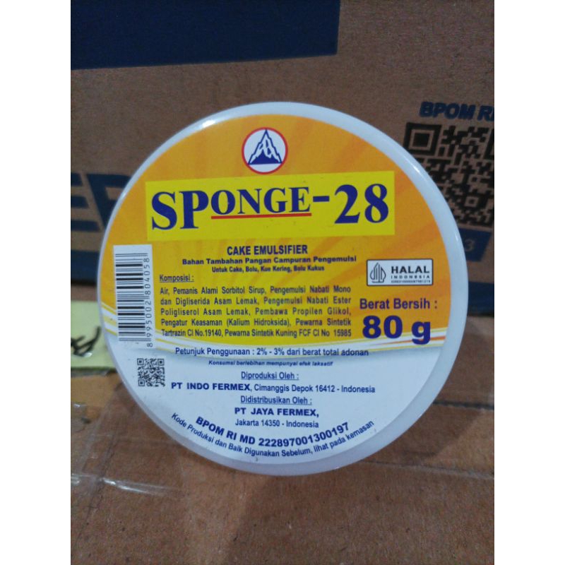 Jual Sponge-28 Cake Elmusifier Pengelmusi Kue 80 Gram | Shopee Indonesia