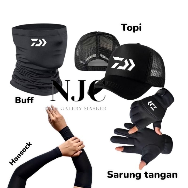 Jual 4 In 1 Paket Hemat Mancing Topi Dan Sarung Tangan 2 Jari Buntung ...