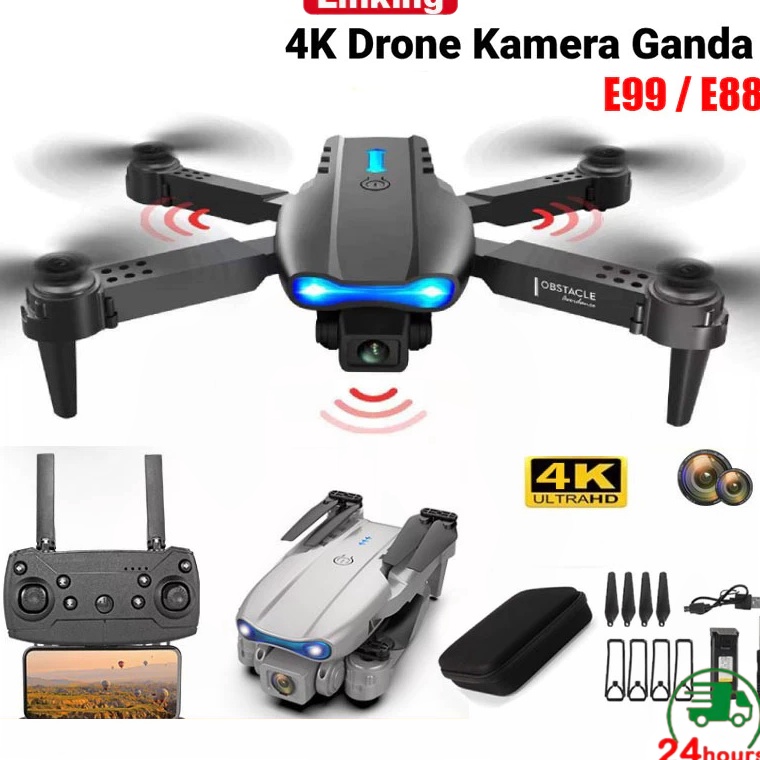 Jual BESTSELLER COD Smart Drone E99 E88 K3 Pro 4k HD Drone Kamera ...