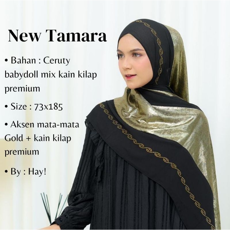 Jual Pashmina hijab NEW Tamara Exclusive Hay! mewah mata mata pesta COD ...