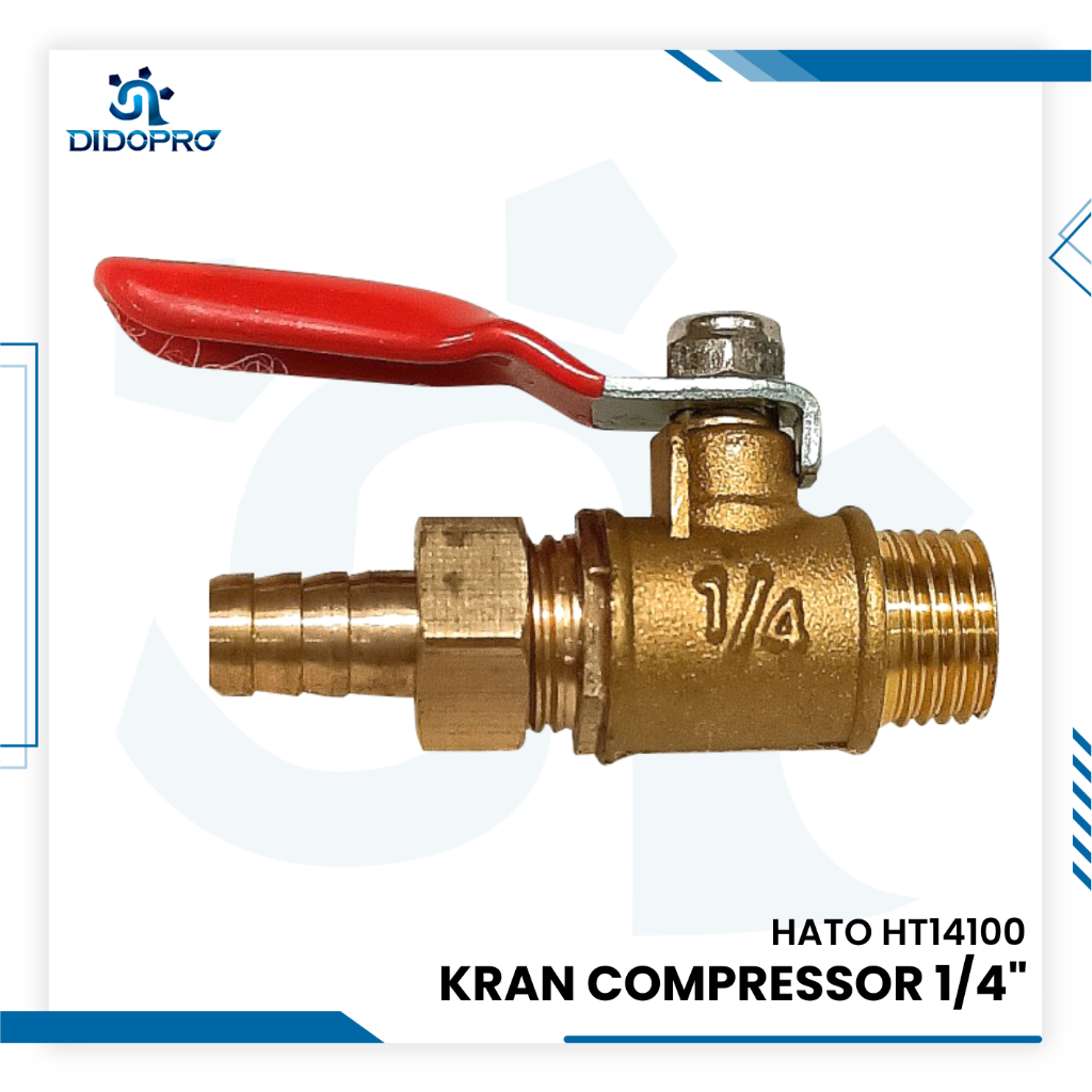 Jual kran hato 1/4" kuningan / kran compresor 1/4" kuningan | Shopee ...