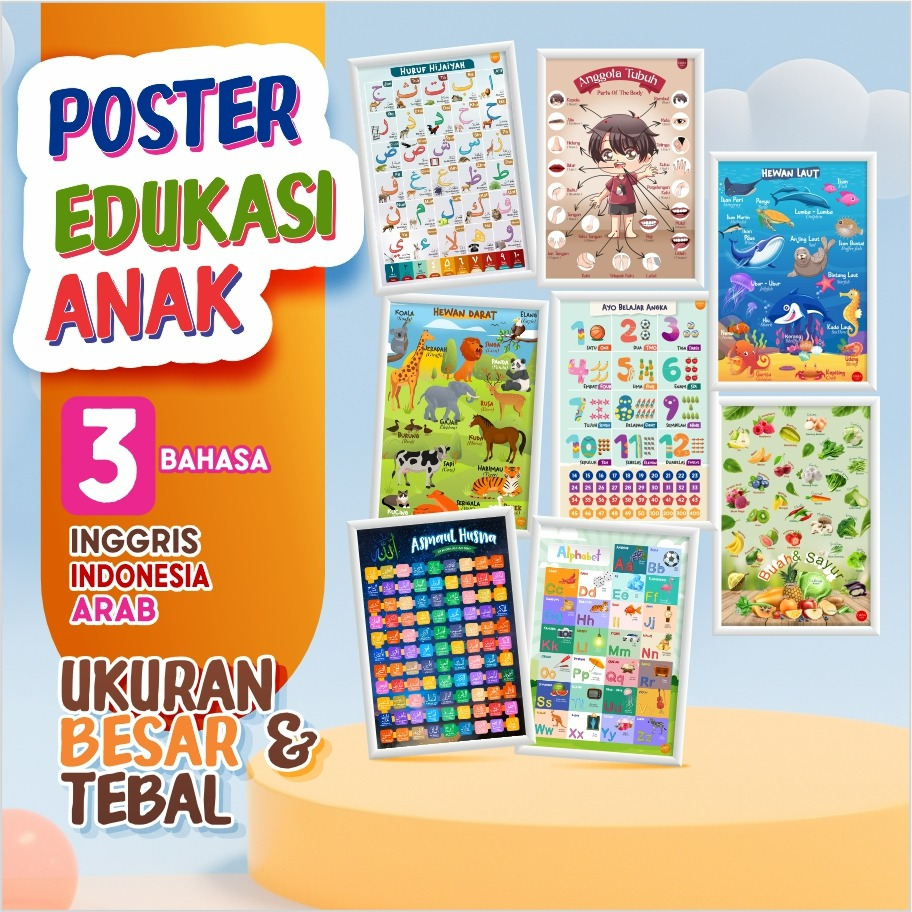 Jual POSTER ANAK | POSTER EDUKASI | POSTER ANAK PAUD, TK, SD | EDUKASI ...