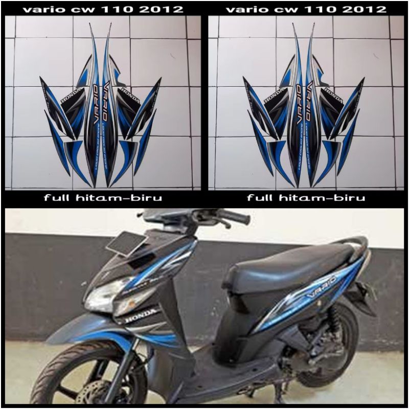 Jual STIKER STRIPING LIS LES POLET PLAT PLISIR BODY MOTOR HONDA VARIO 110 CW 2012 KARBU FULL ...
