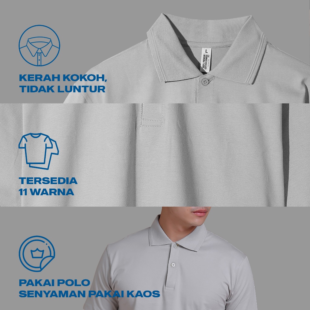 Jual MANLY Kaos Kerah Premium Polo Shirt Pria | Shopee Indonesia